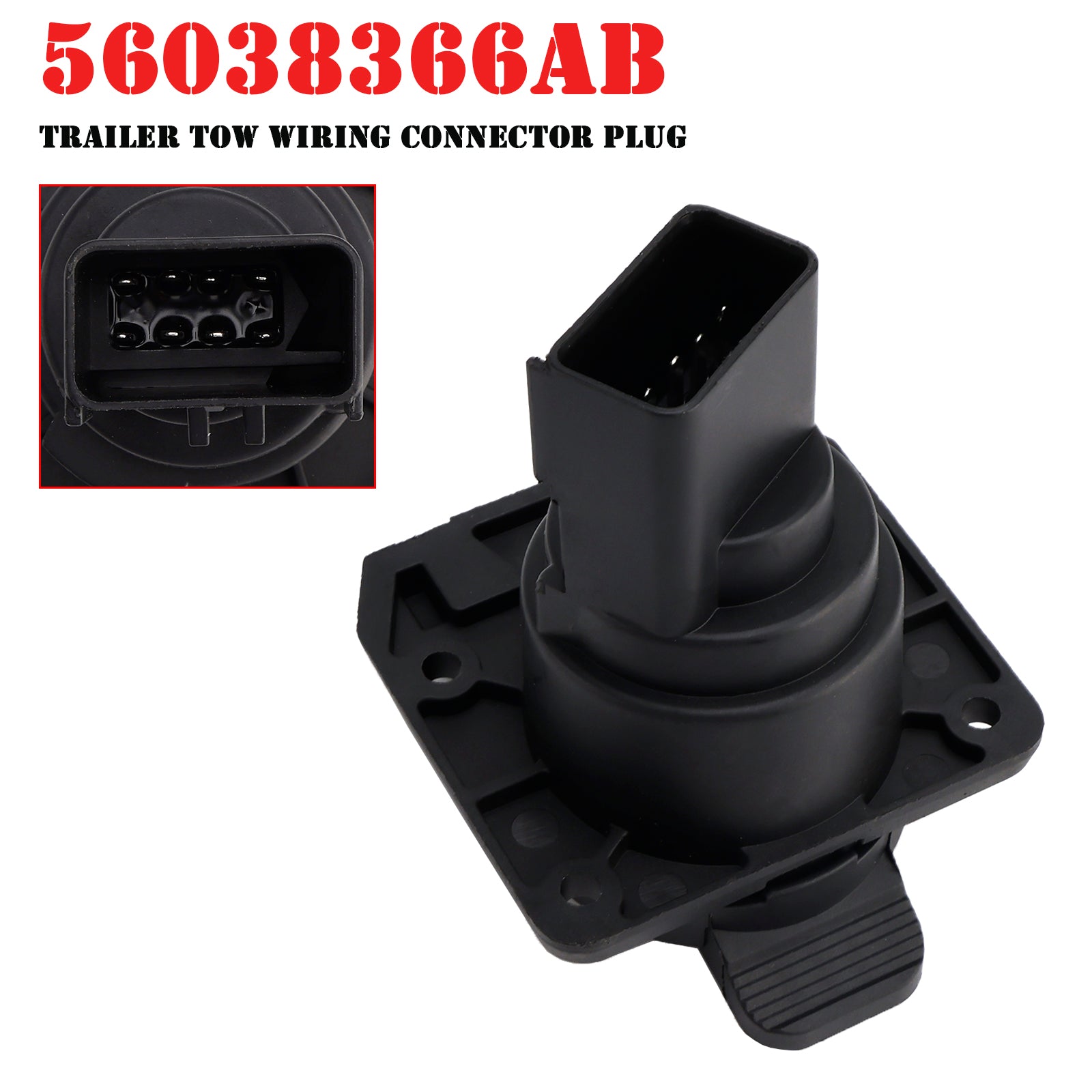 8 Pin Trailer Tow Wiring Connector Plug 56038366AB for Jeep Cherokee ...