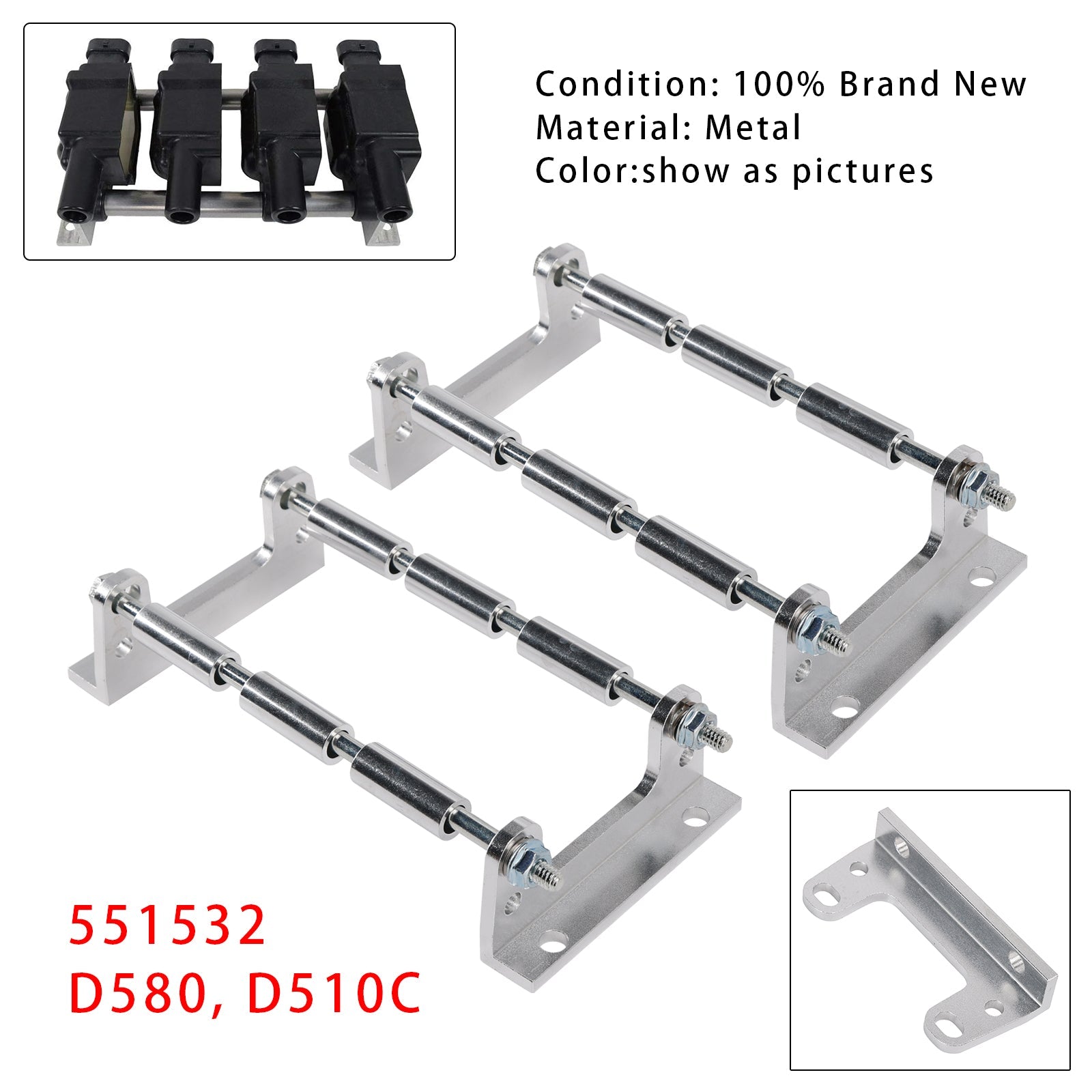 551532 Remote Mount Coil Relocation Brackets D580 D510C For LS LSX LS | JCarPart