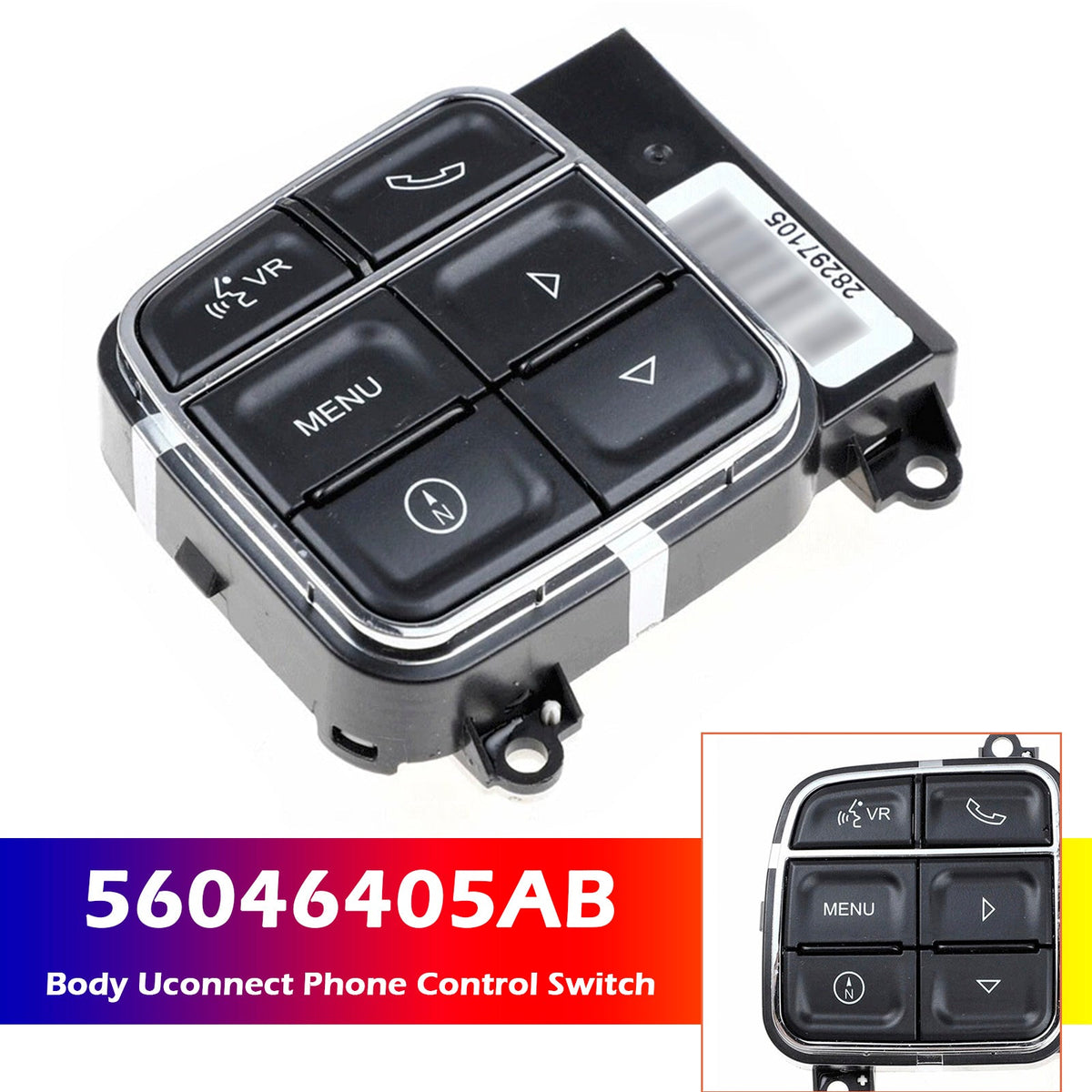 2012-2018 Jeep Wrangler JK Body Uconnect Phone Control Switch 56046405 ...