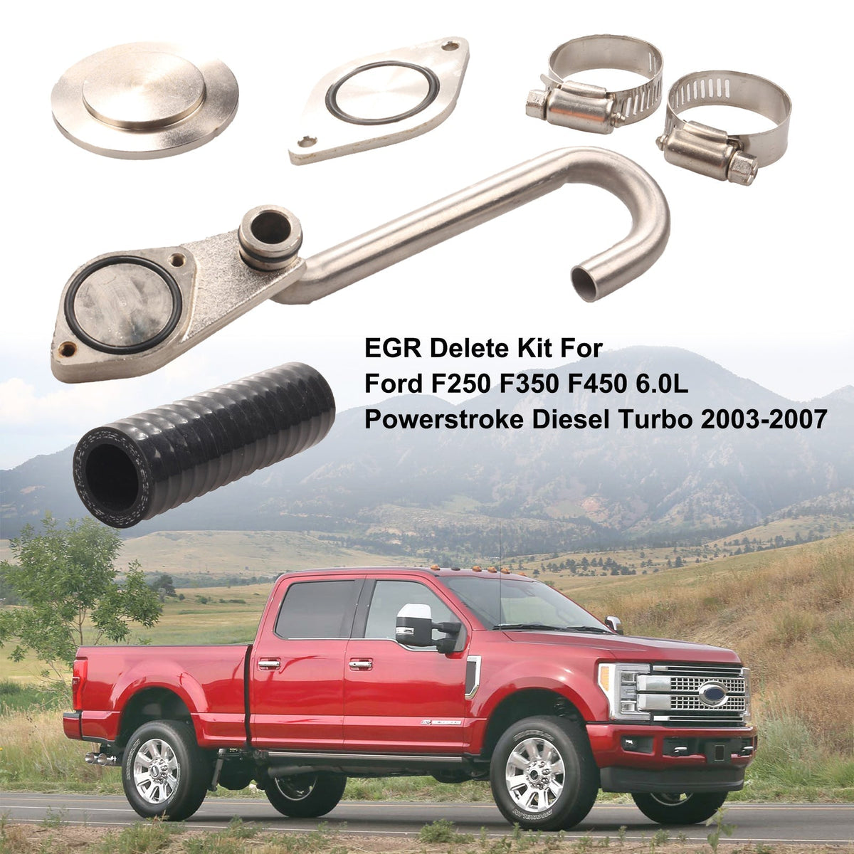 6.0L Power Stroke EGR Delete Kit Fits for 2003-2007 FORD F250 350 6.0 ...