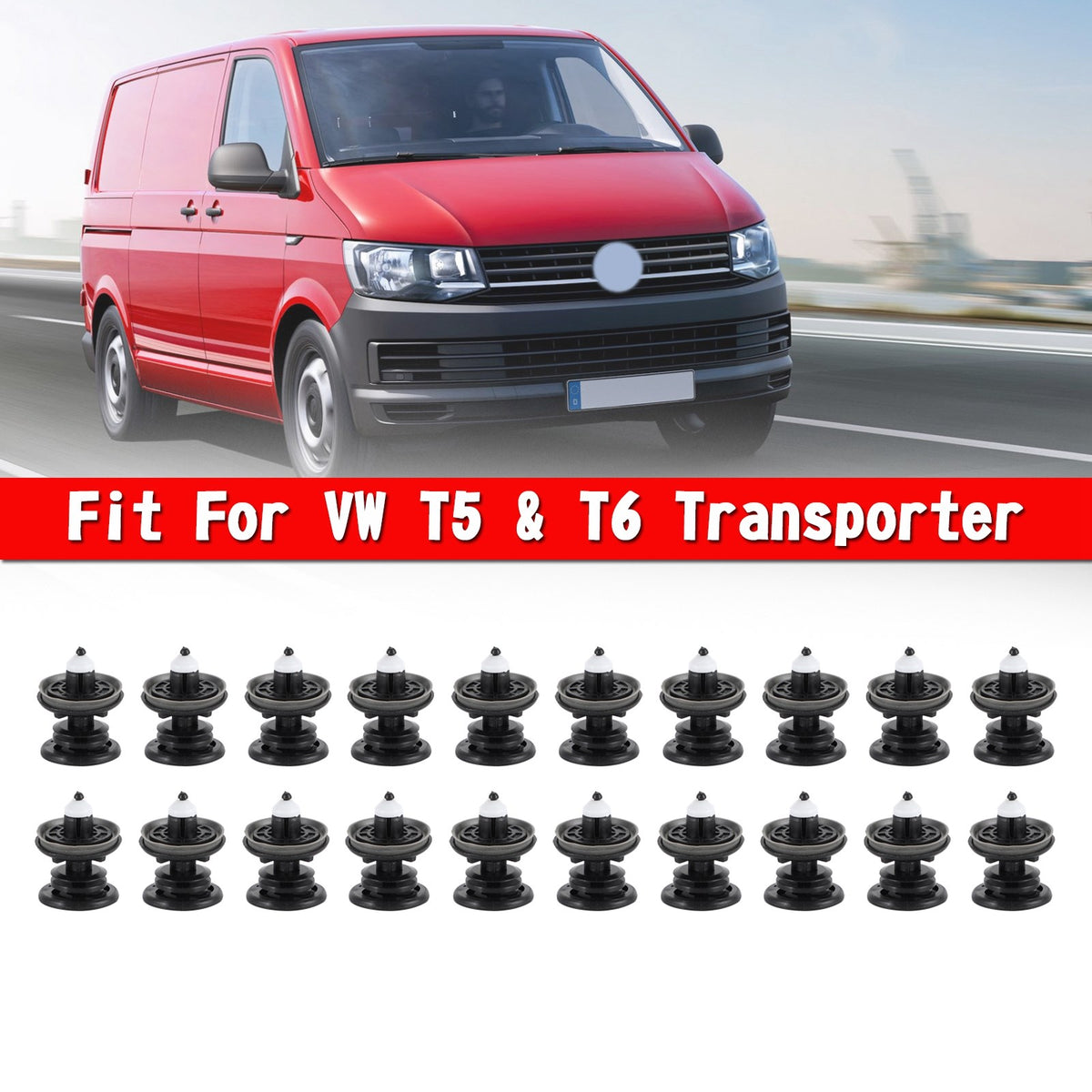 VW T5 & T6 Transporter 20X Interior Door Panel Card Trim Clip 7L686824 ...