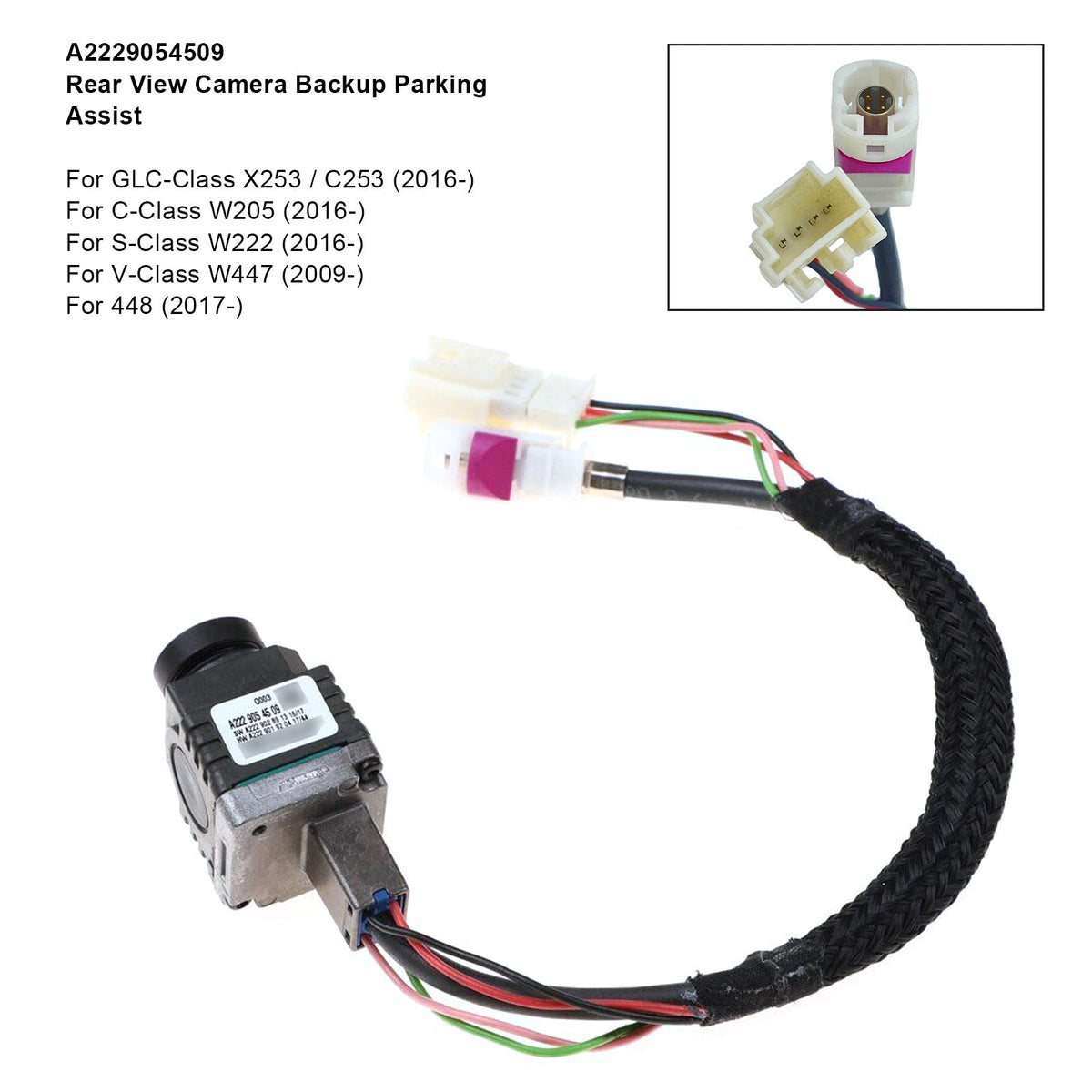 2014 Benz S 600 L M277.980 390KW 7A/MT Rear View Camera A2229054509 ...