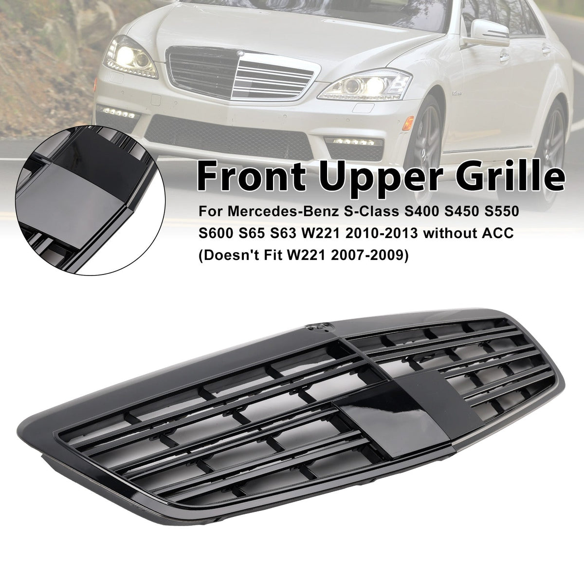 Front Grill Grille Fit Mercedes Benz S-Class W221 S550 S600 S63 S65 20 ...