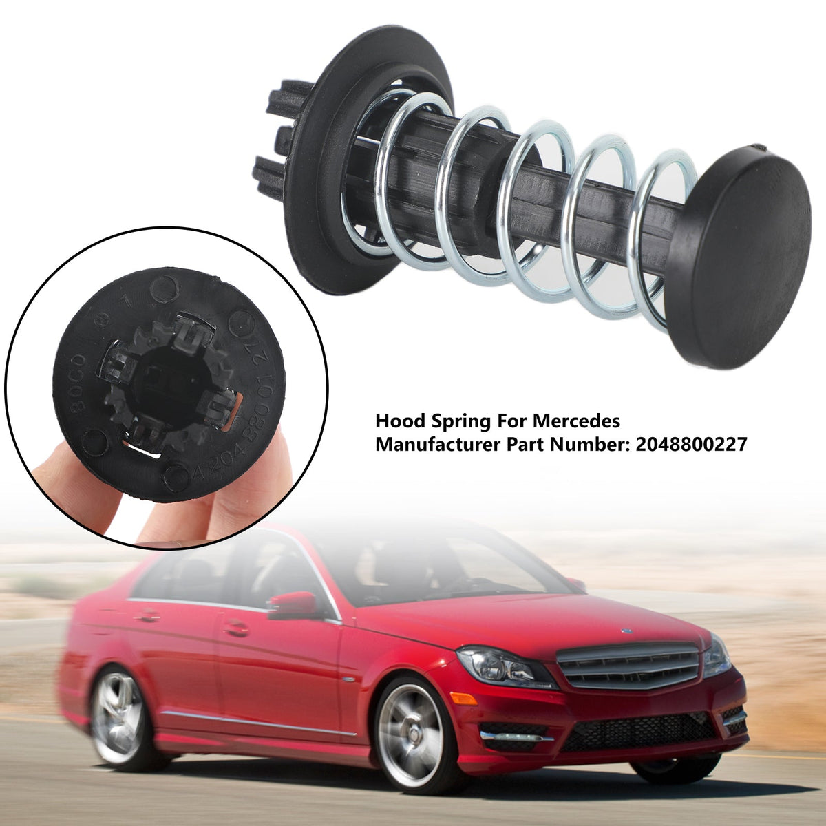 2010-2012 Mercedes-Benz C250 Hood Spring 2048800227 | JCarPart