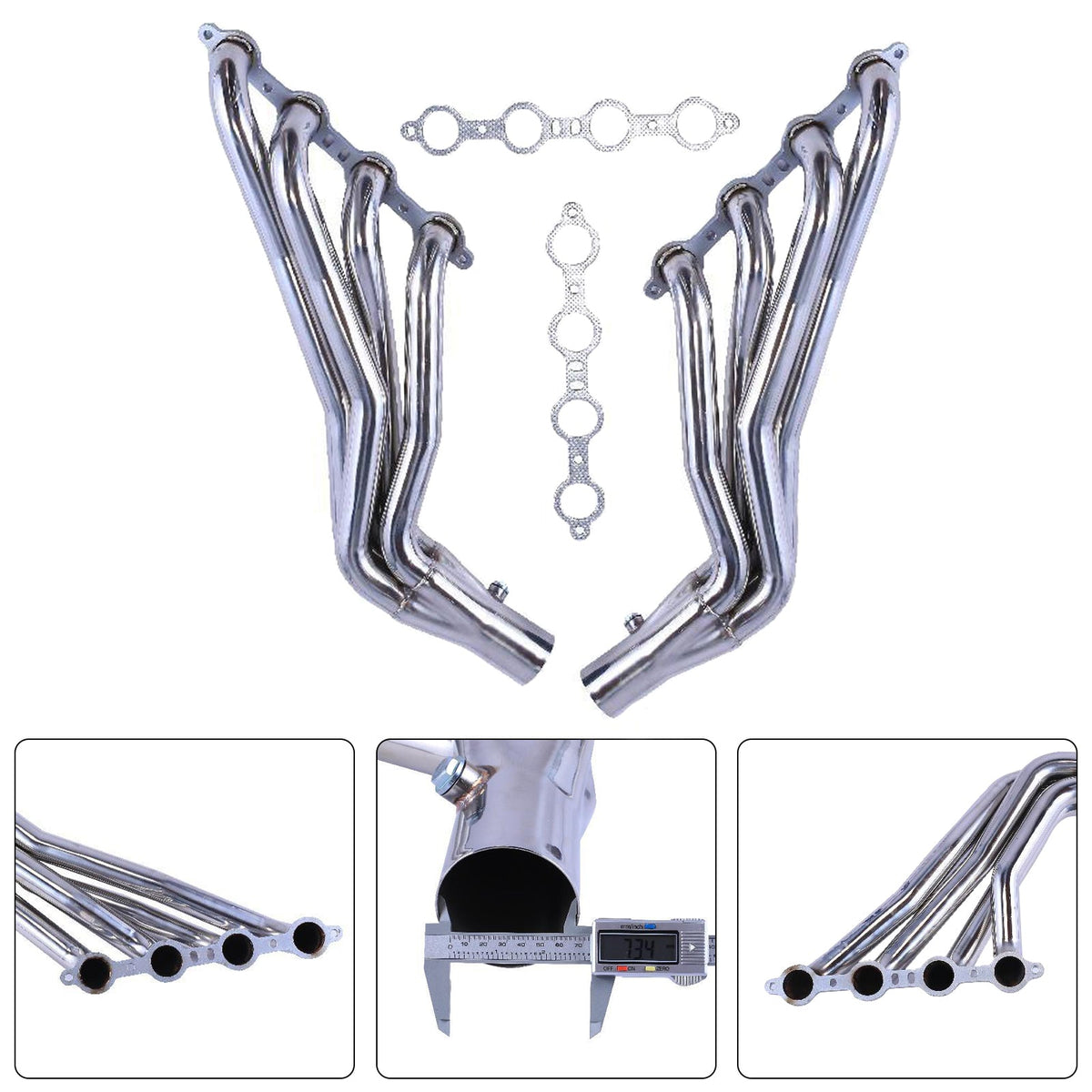 Chevy C10 LS LS1 LS3 LS2 LS6 Long Tube 1-7/8 Exhaust Manifold Header ...