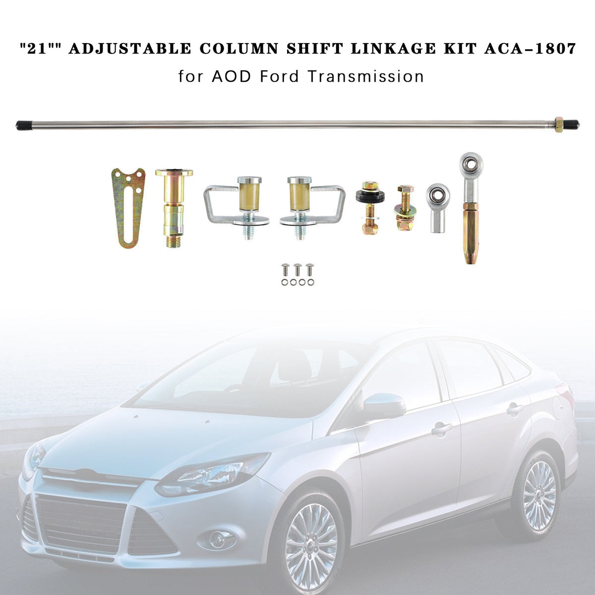 1984-1993 Ford Mustang AOD Transmission 21" Adjustable Column Shift Li ...
