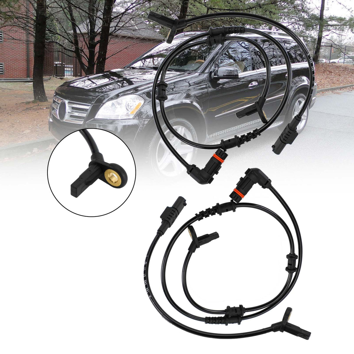 Mercedes-Benz W164 ML350 ML320 Set 4pcs Front Rear ABS Speed Sensor ...