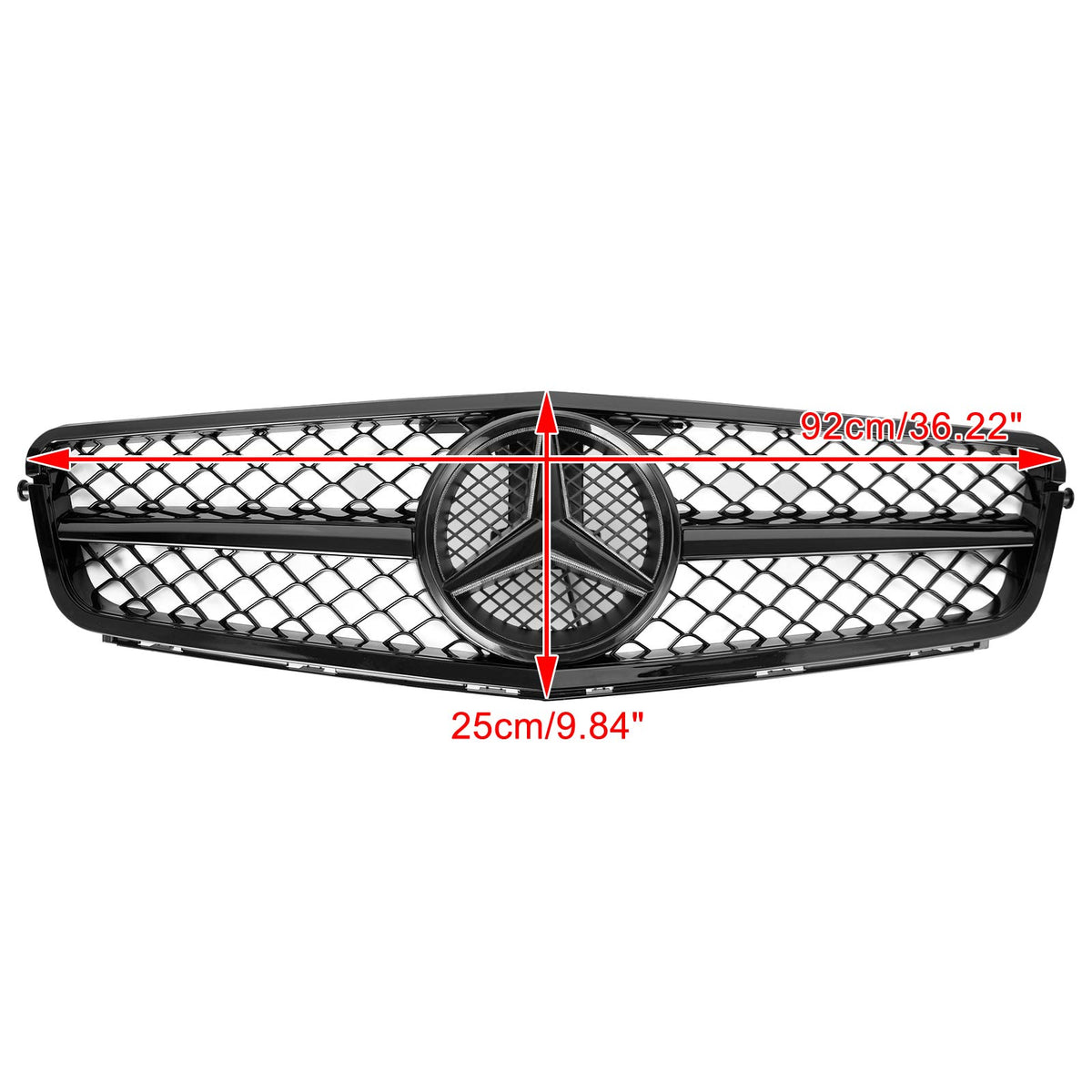 Benz C-Class W204 C300 C350 2008-2014 Front Bumper Grille Grill w/LED ...
